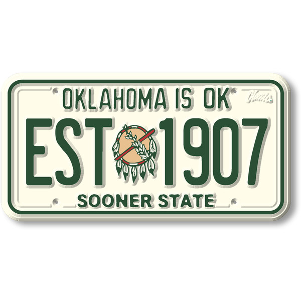 Oklahoma State License Plate Magnet - ClassicMagnets.com