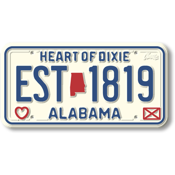 Alabama State License Plate Magnet - ClassicMagnets.com