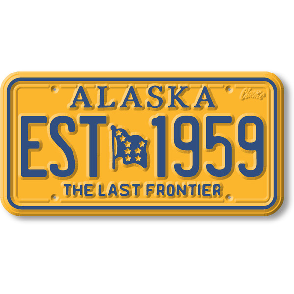 Alaska State License Plate Magnet - ClassicMagnets.com