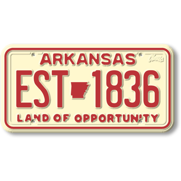 Arkansas State License Plate Magnet - ClassicMagnets.com