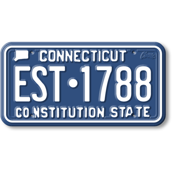 Connecticut State License Plate Magnet - ClassicMagnets.com