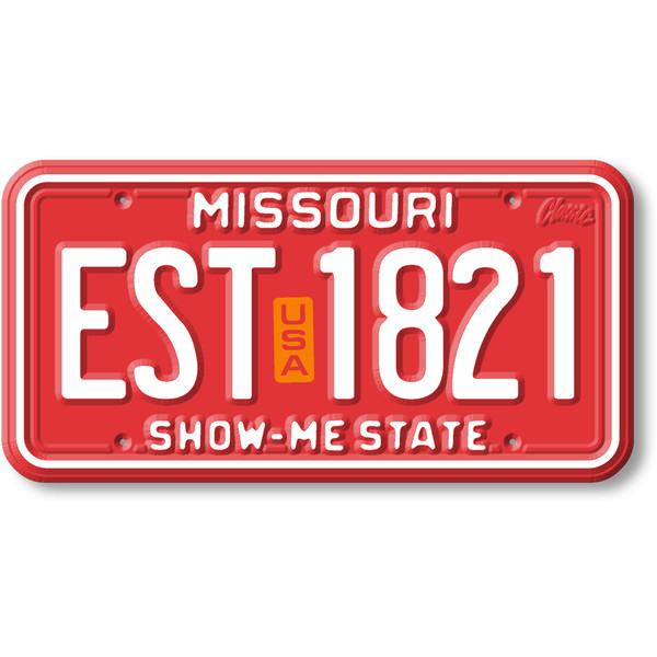 Missouri State License Plate Magnet - ClassicMagnets.com