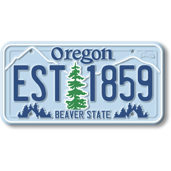 Oregon State License Plate Magnet - ClassicMagnets.com