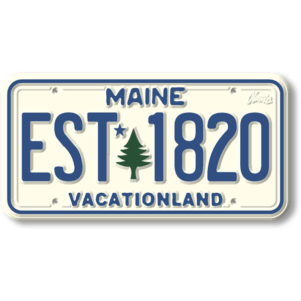 Maine State License Plate Magnet - ClassicMagnets.com