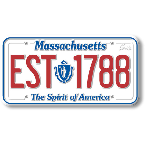 Massachusetts State License Plate Magnet - ClassicMagnets.com