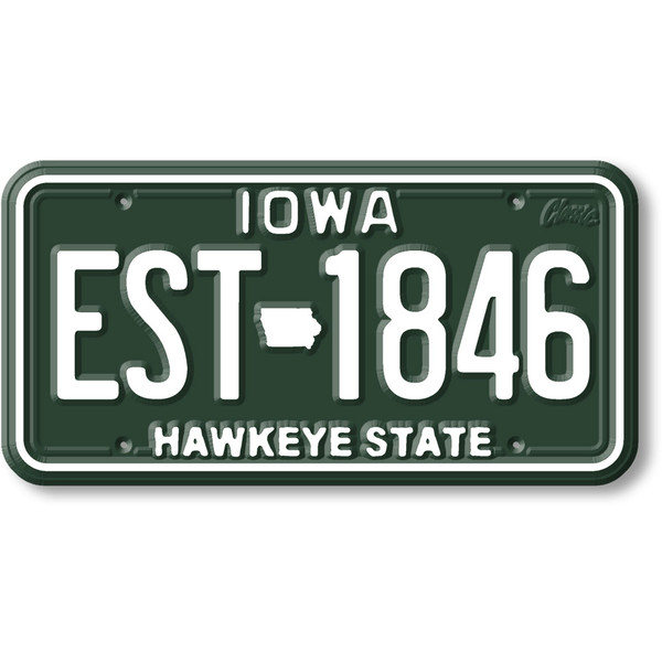 Iowa State License Plate Magnet - ClassicMagnets.com