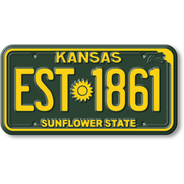 Kansas State License Plate Magnet - ClassicMagnets.com