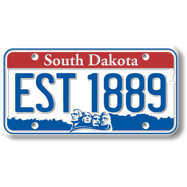 South Dakota State License Plate Magnet - ClassicMagnets.com