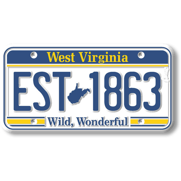 West Virginia State License Plate Magnet - ClassicMagnets.com