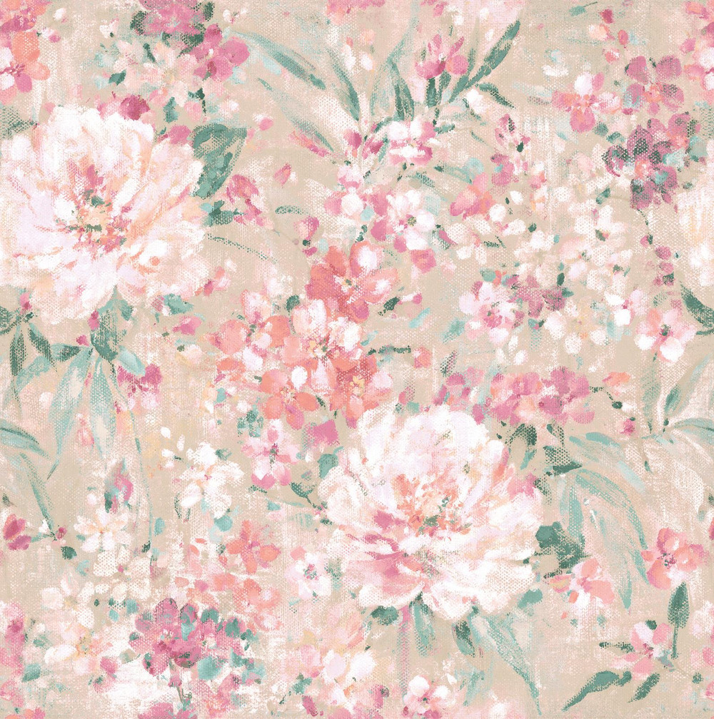 Laura Ashley Mayville Plaster Pink Wallpaper | Pink | Laura Ashley