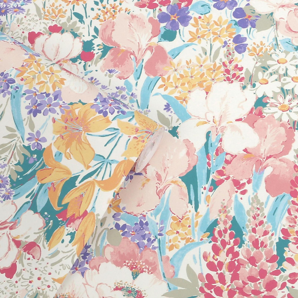 Laura Ashley Everingham Meadow Multi Wallpaper | Multi | Laura Ashley