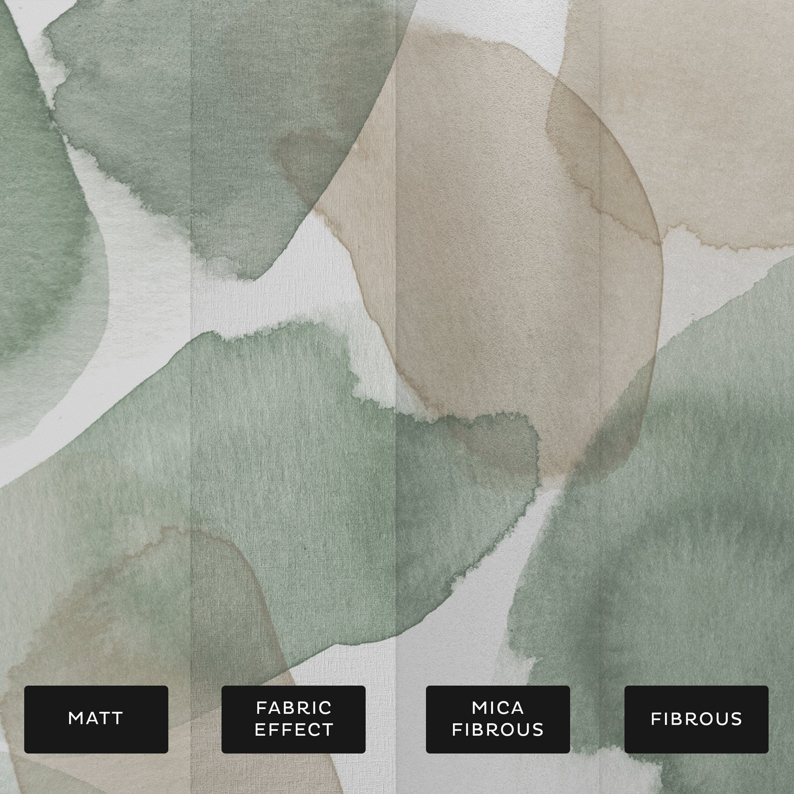 Watercolour Stills Green Bespoke Mural