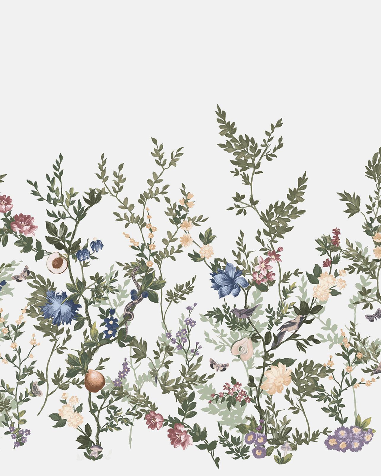 Allurium Day Bespoke Mural | White | Graham & Brown