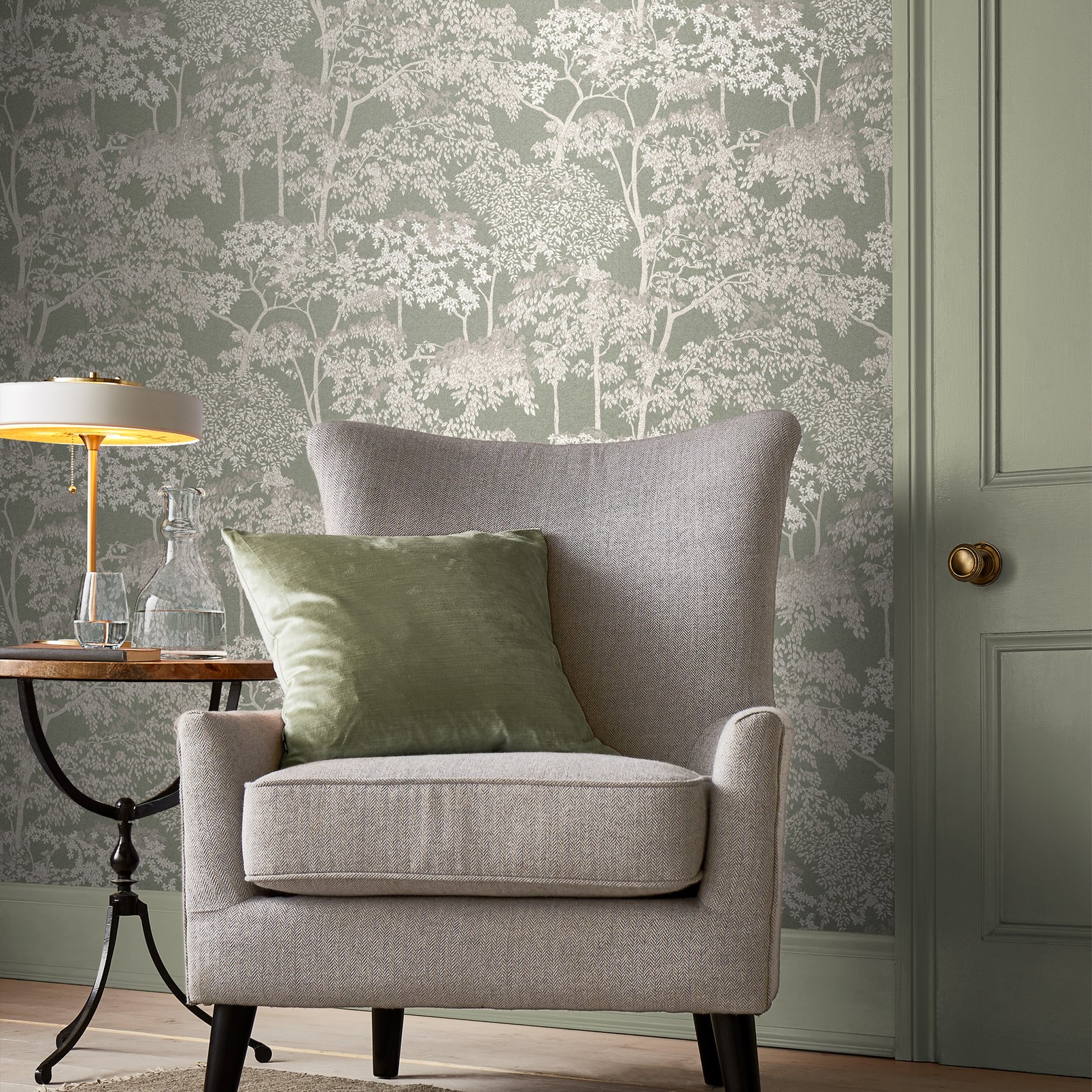 Idyll Tree Sage Wallpaper | Green | Graham & Brown