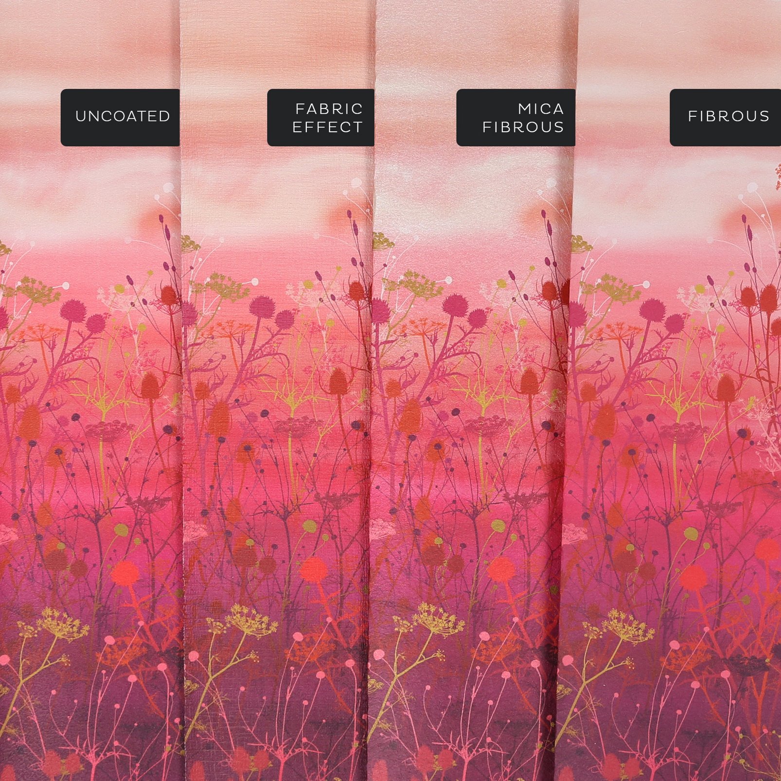 Tania's Garden Sunset Bespoke Mural | Pink | Designer
