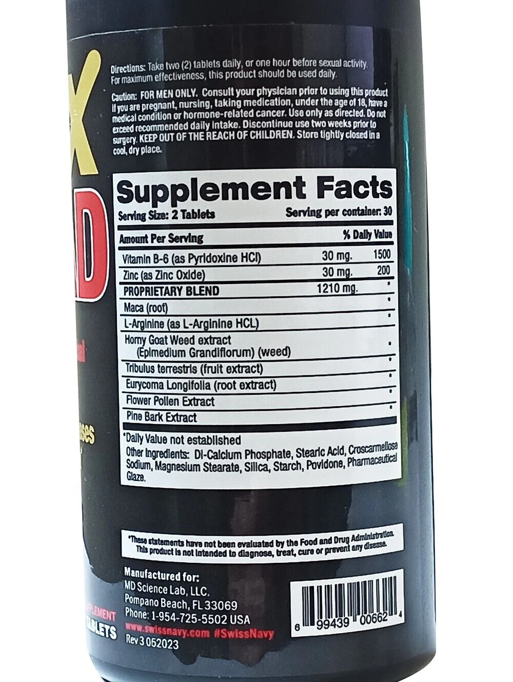 Swiss Navy Max Size Supplement | A1 Supplements