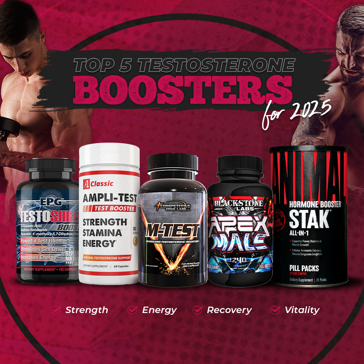Top 5 Testosterone Boosters to Build Strength, Energy, and Vitality in ...