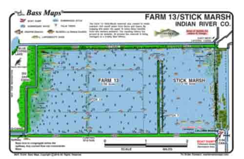 Bass Maps (Florida) - East Central Florida (4-maps) Stick Marsh ...