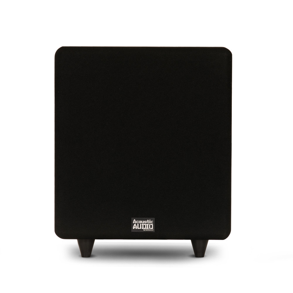 PSW400-10 Home Theater Powered 10" LFE Subwoofer Black Front Firing Sub ...