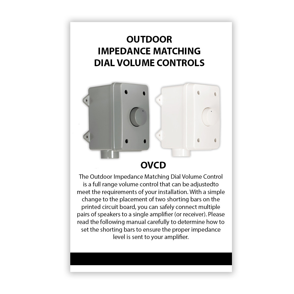 OVCDG Outdoor Volume Controls Gray Weatherproof 3 Piece Set - Goldwood.com