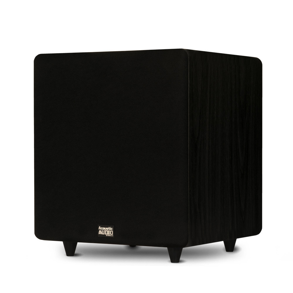 PSW500-12 Home Theater Powered 12" LFE Subwoofer Black Front Firing Sub ...