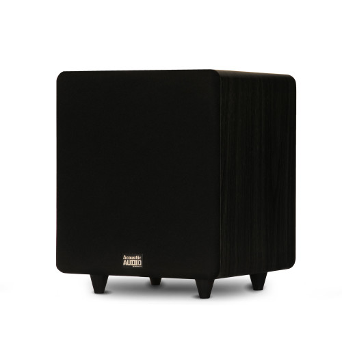 PSW400-10 Home Theater Powered 10" LFE Subwoofer Black Front Firing Sub ...