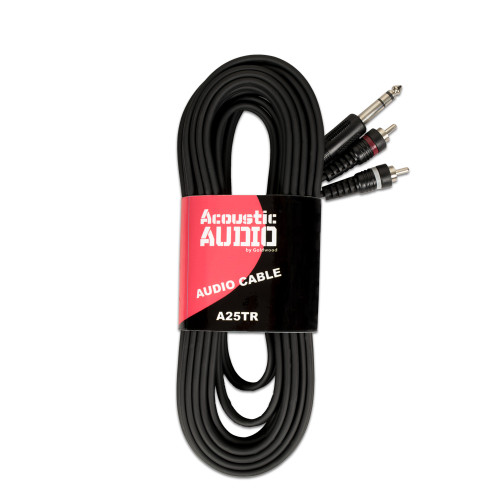 A25TR Dual RCA to Stereo TRS Jack 25 Feet Pro Audio Cable - Goldwood.com