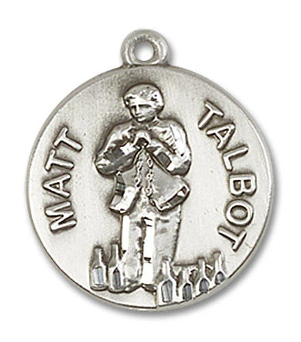 Blessed Matt Talbot Medal - Sterling Silver 3/4" x 3/4" Round Pendant ...