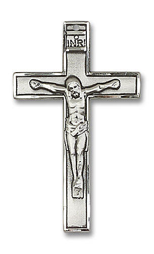 Extra Large Crucifix Pendant - Sterling Silver 1 3/4" x 1" (5739SS)