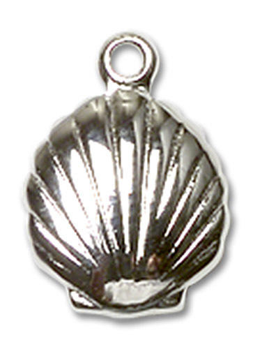 Shell Pendant Charm - Sterling Silver (1260SS)