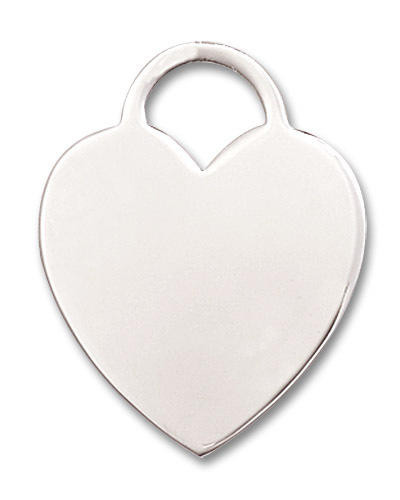 Large Heart Pendant - Sterling Silver 1" x 3/4" (3300SS)