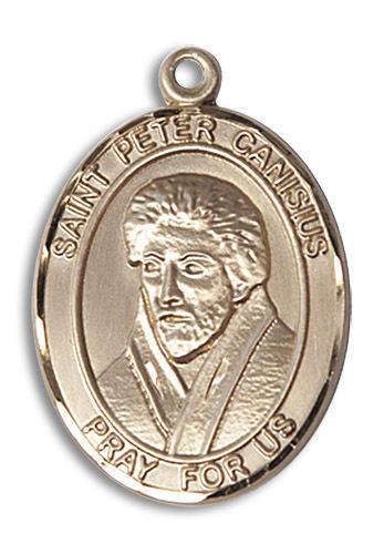 St. Peter Canisius Medal - 14kt Gold Oval Pendant (3 Sizes)