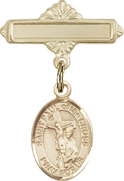 Personalized Baby Badge - Engraved Badge Pin with St. Paul of the Cross ...