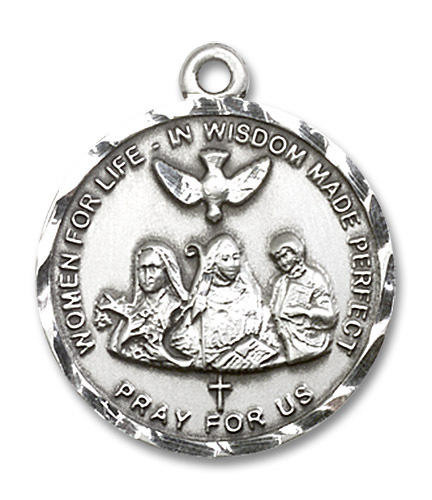 3-Doctors Medal - Sterling Silver 1" x 7/8" Round Pendant (0060SS)