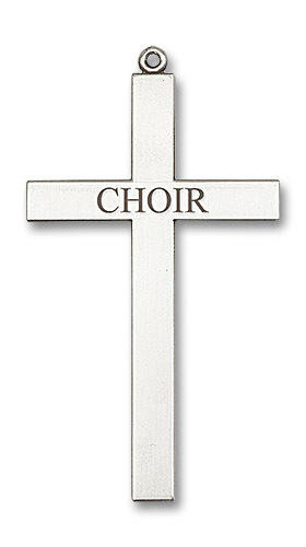 Choir Cross Pendant - Sterling Silver 2 5/8" x 1 3/8" (5959SS)