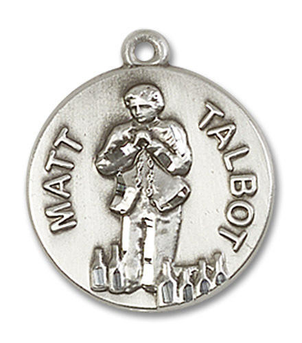 Blessed Matt Talbot Medal - Sterling Silver 3/4" x 3/4" Round Pendant ...