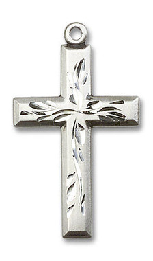 Extra Large Cross Pendant - Sterling Silver 1 3/8" x 3/4" (5925SS)