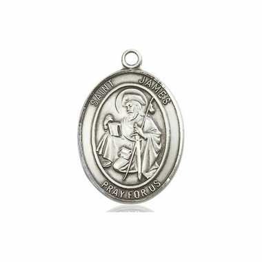 St. James Medal - Sterling Silver Oval Pendant (3 Sizes)