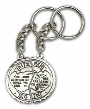 Mizpah Keychains - Silver Finish