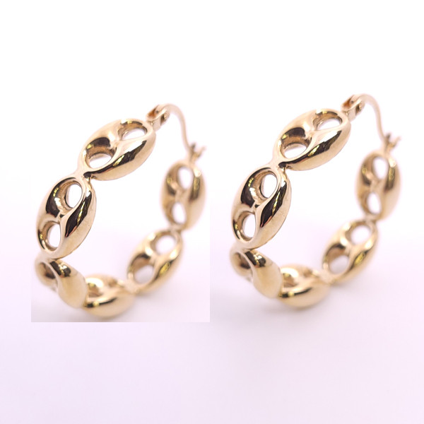 Chain-Link Look Hoops - www.lejendjewellery.com