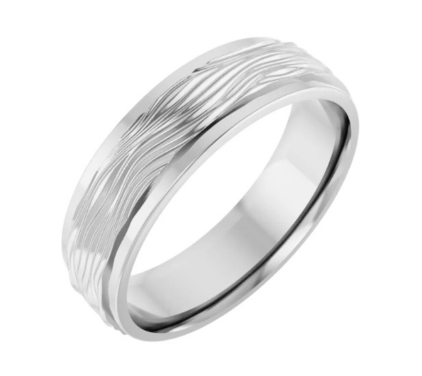 Wave Design Wedding Band - www.lejendjewellery.com