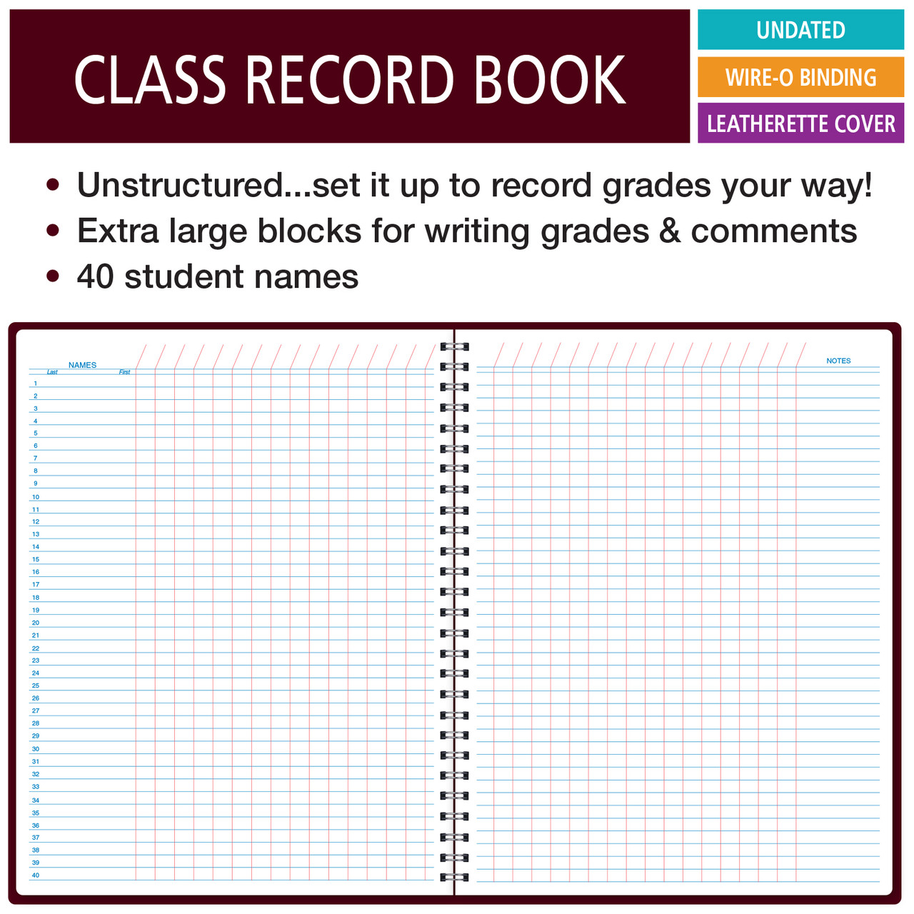 Class Record Book Unstructured (Excello) - Excello Global Brands