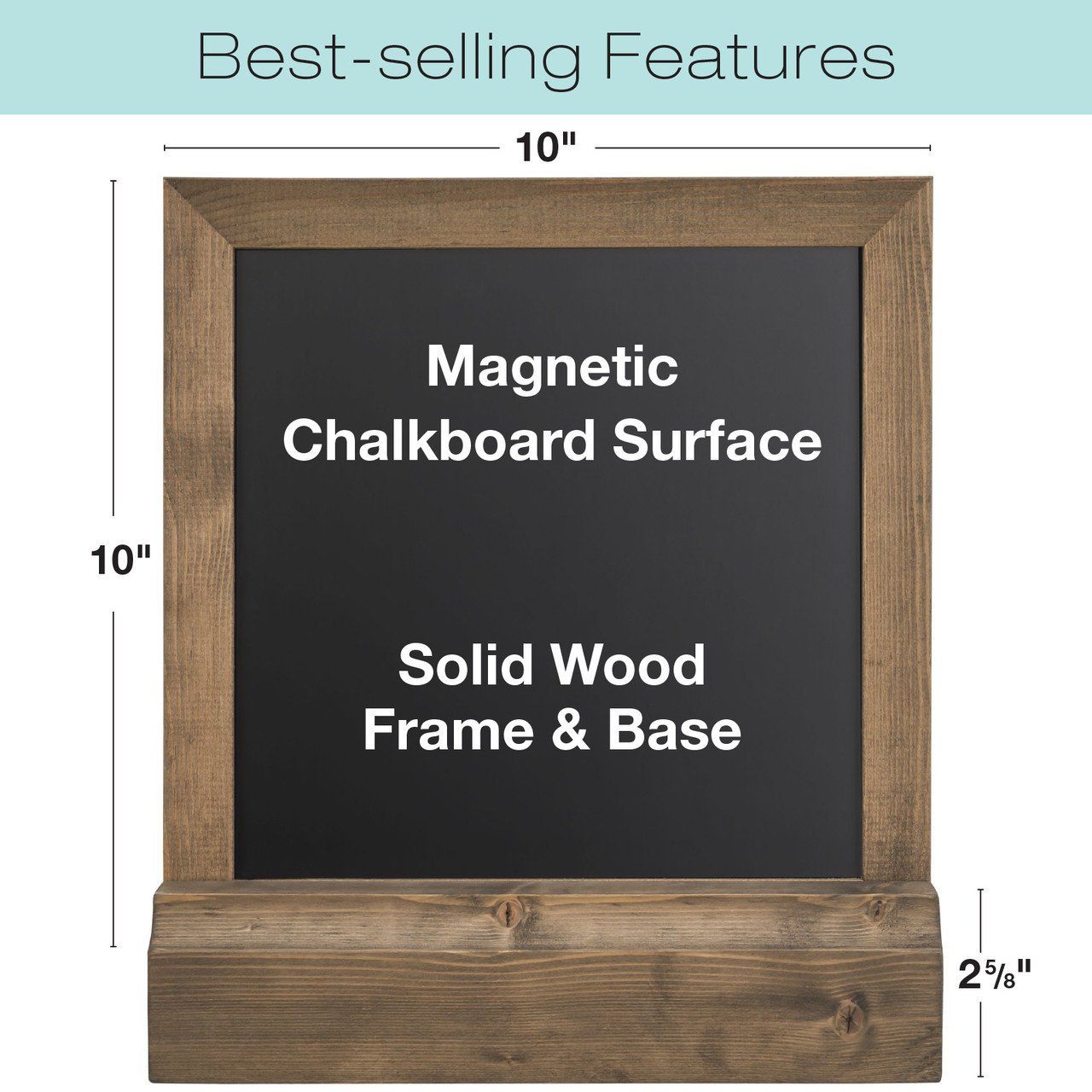 Vintage Rustic Wood Tabletop Chalkboard: Includes 4 Liquid Chalk ...
