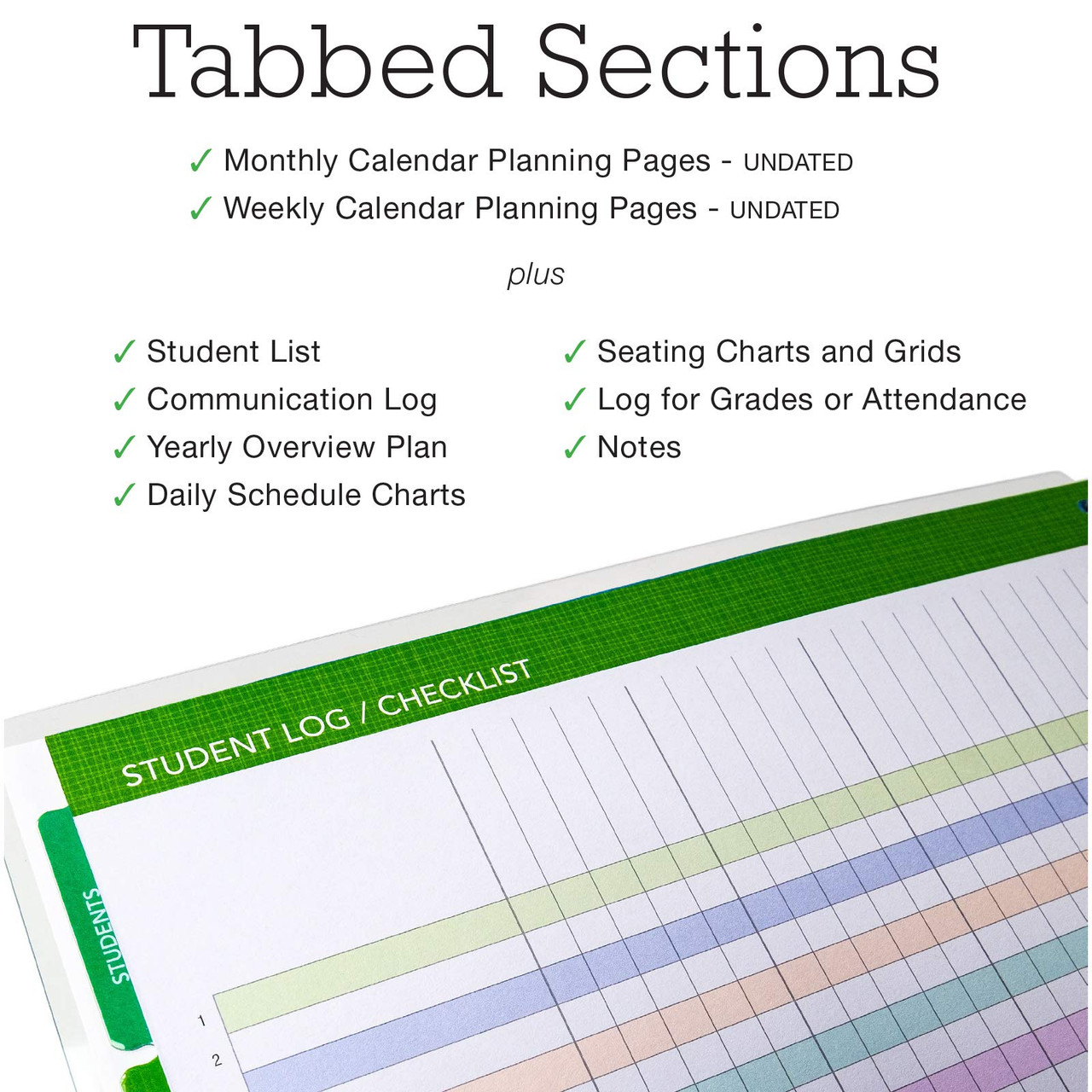 Deluxe Teacher Planner 8.5 x 11 - Undated - Blue Marble - Excello ...