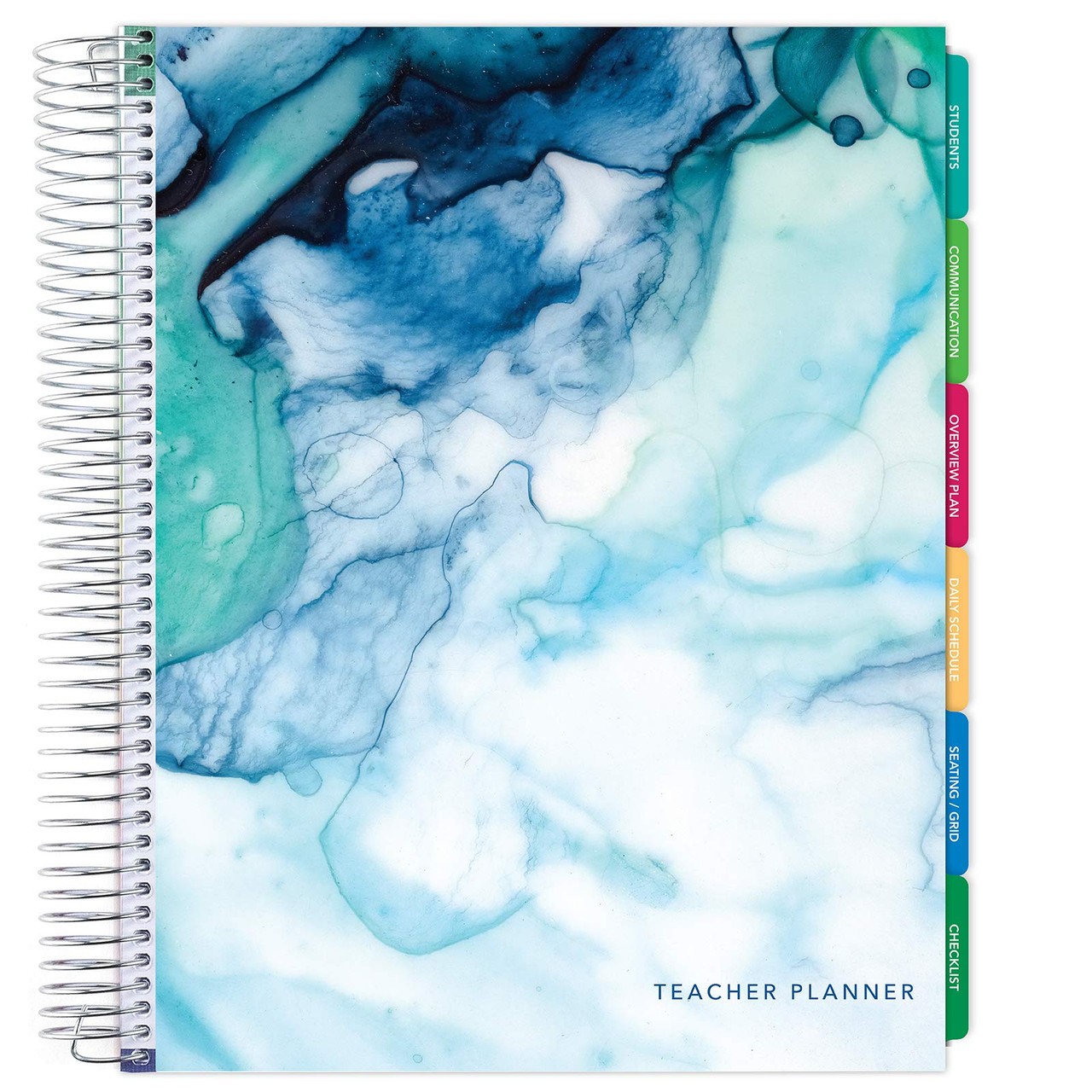 Deluxe Teacher Planner 8.5 x 11 - Undated - Blue Marble - Excello ...