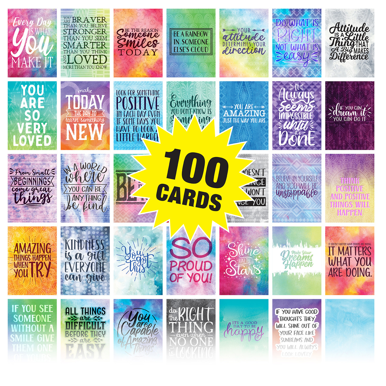 Motivational Cards: Set of 100 Inspirational, Kindness, Motivational ...