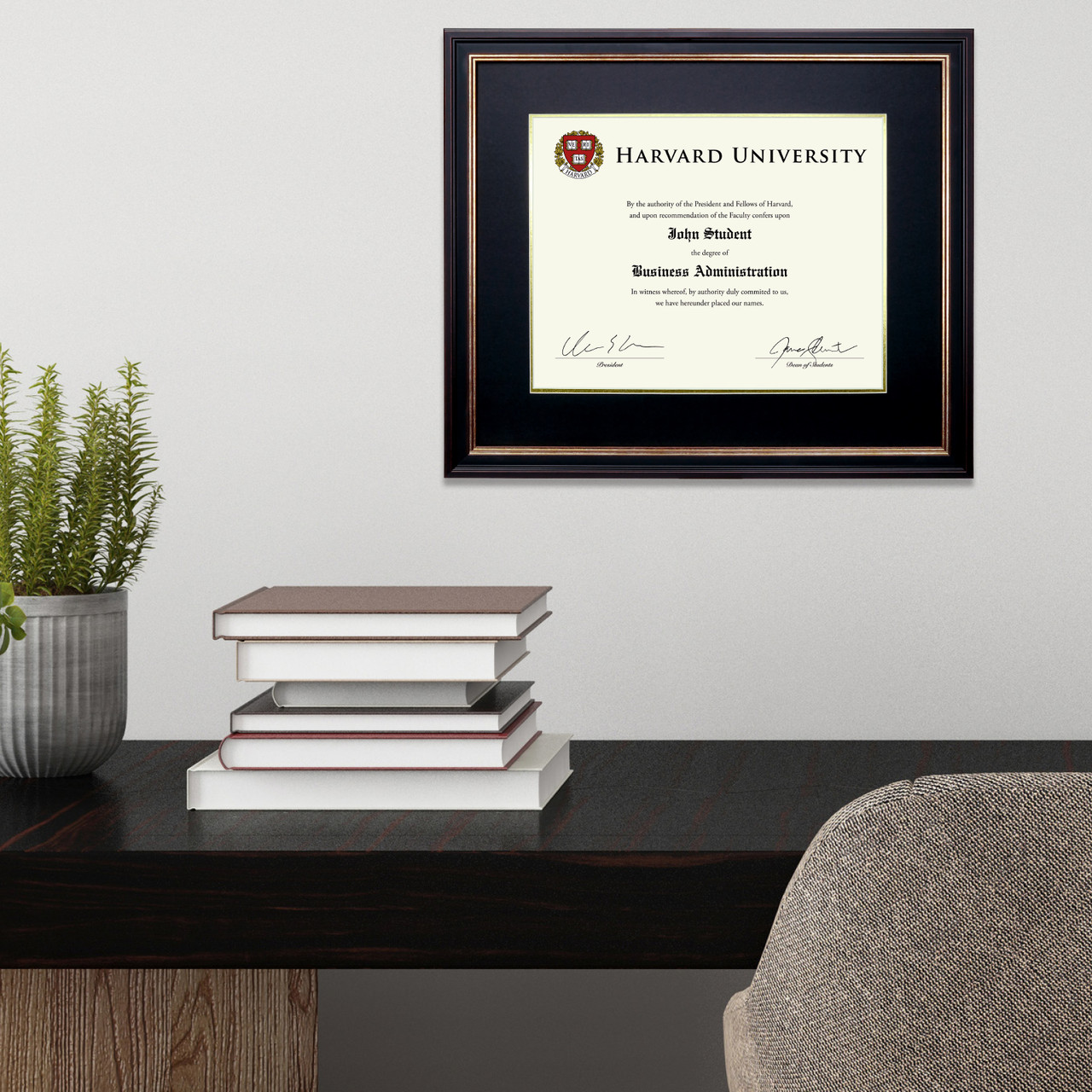 Excello Global Products Photo Document Frame: 11" x 14" with Double Mat ...