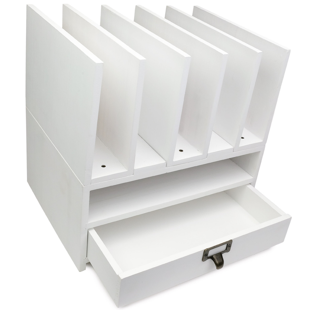 Wooden Vertical Letter Tray Desk Organizer - Excello Global Brands