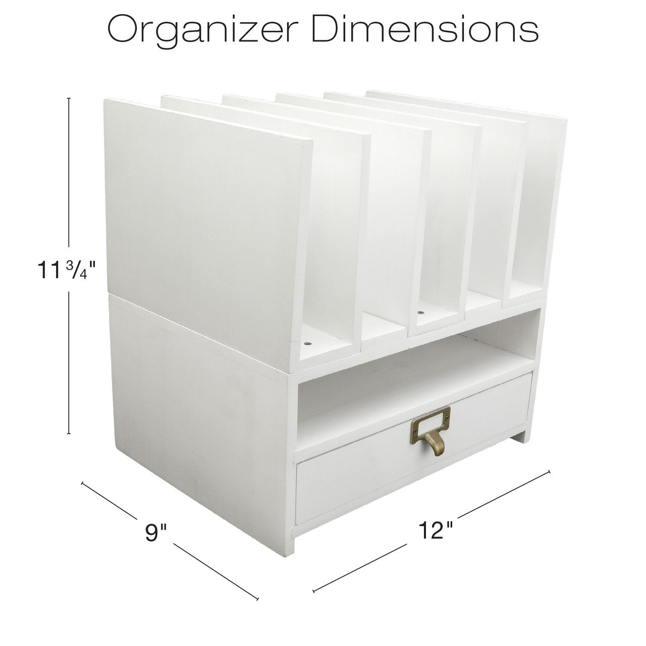 Wooden Vertical Letter Tray Desk Organizer - Excello Global Brands