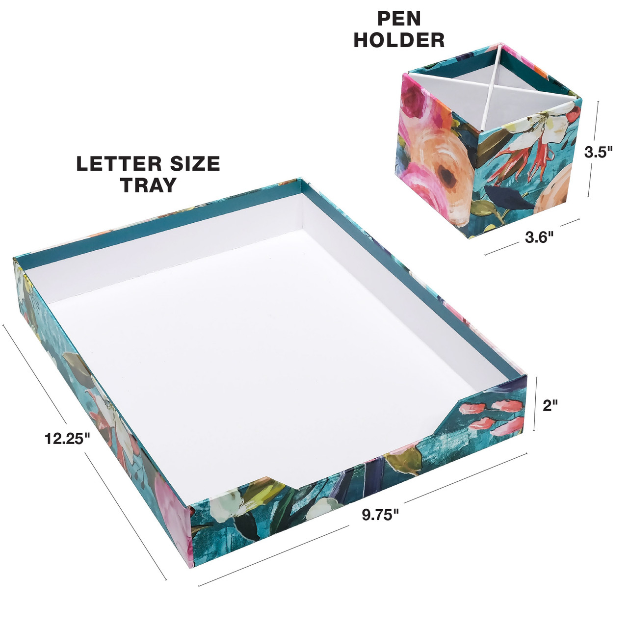 Desk Organizer Set - Floral - Excello Global Brands
